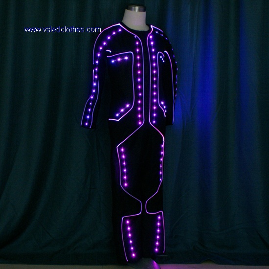 Programmable LED Light up Fiber Optic Tron dance Costumes