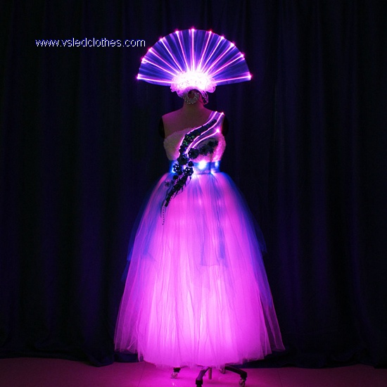 LED Dress with LED Light Up Headwear