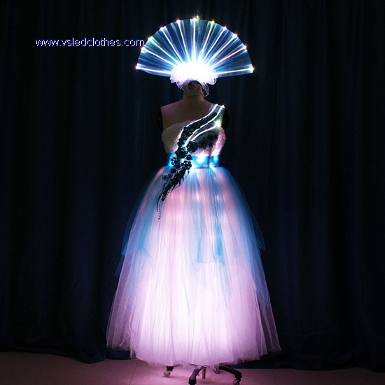 LED Dress with LED Light Up Headwear