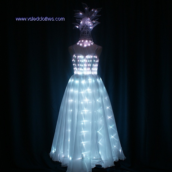 Full color LED Performance Dress With Light up Headwear