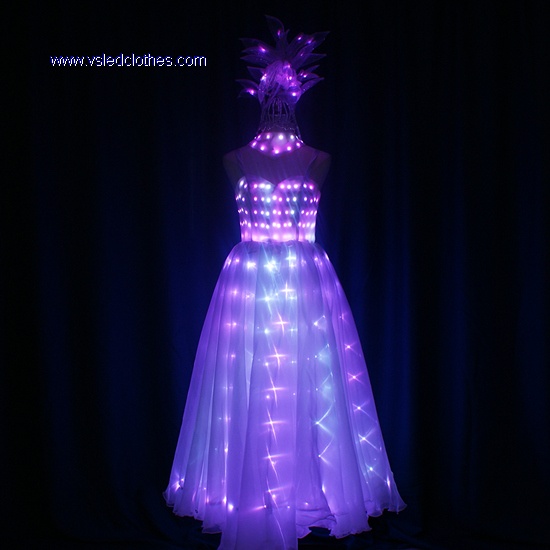 Full color LED Performance Dress With Light up Headwear