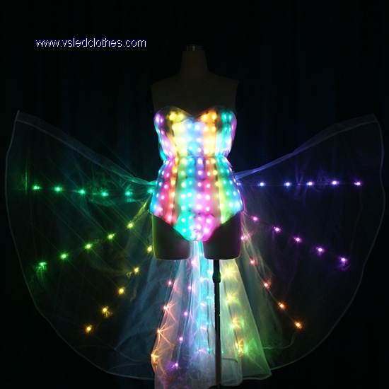 LED bikini with LED wings