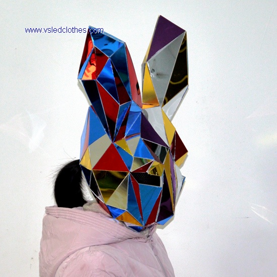 3D Rabbit Mirror Helmet