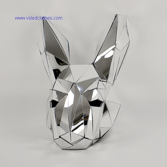 3D Rabbit Mirror Helmet