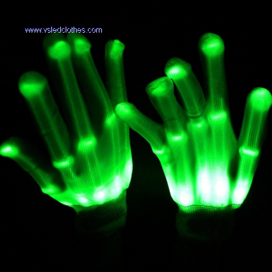 Light up skeleton gloves