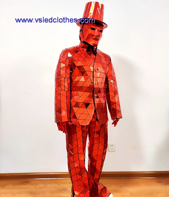 Red mirror man suits