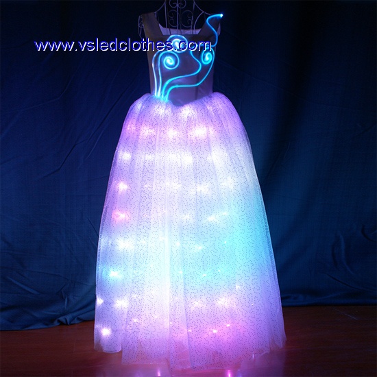 DMX512 Controlled LED Light Evening Dress