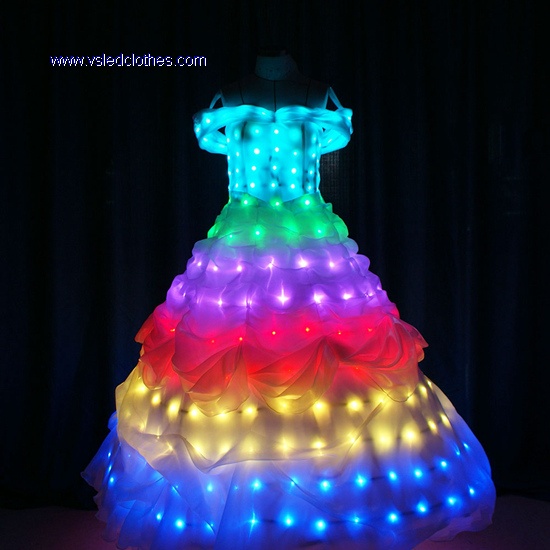 Full color DMX512 Controlled LED Evening Dress