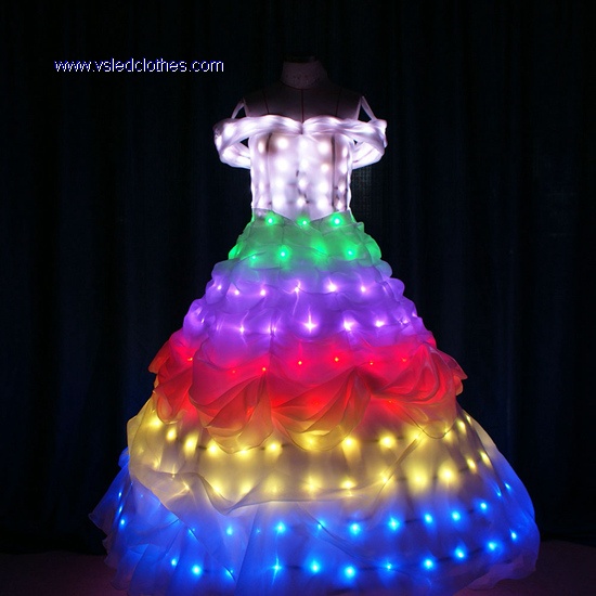 Full color DMX512 Controlled LED Evening Dress