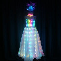 Full color LED Performance Dress With Light up Headwear