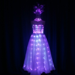Full color LED Performance Dress With Light up Headwear