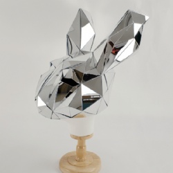 3D Rabbit Mirror Helmet