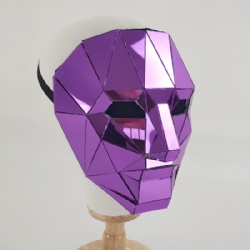 Purple Color Mirror man Mask